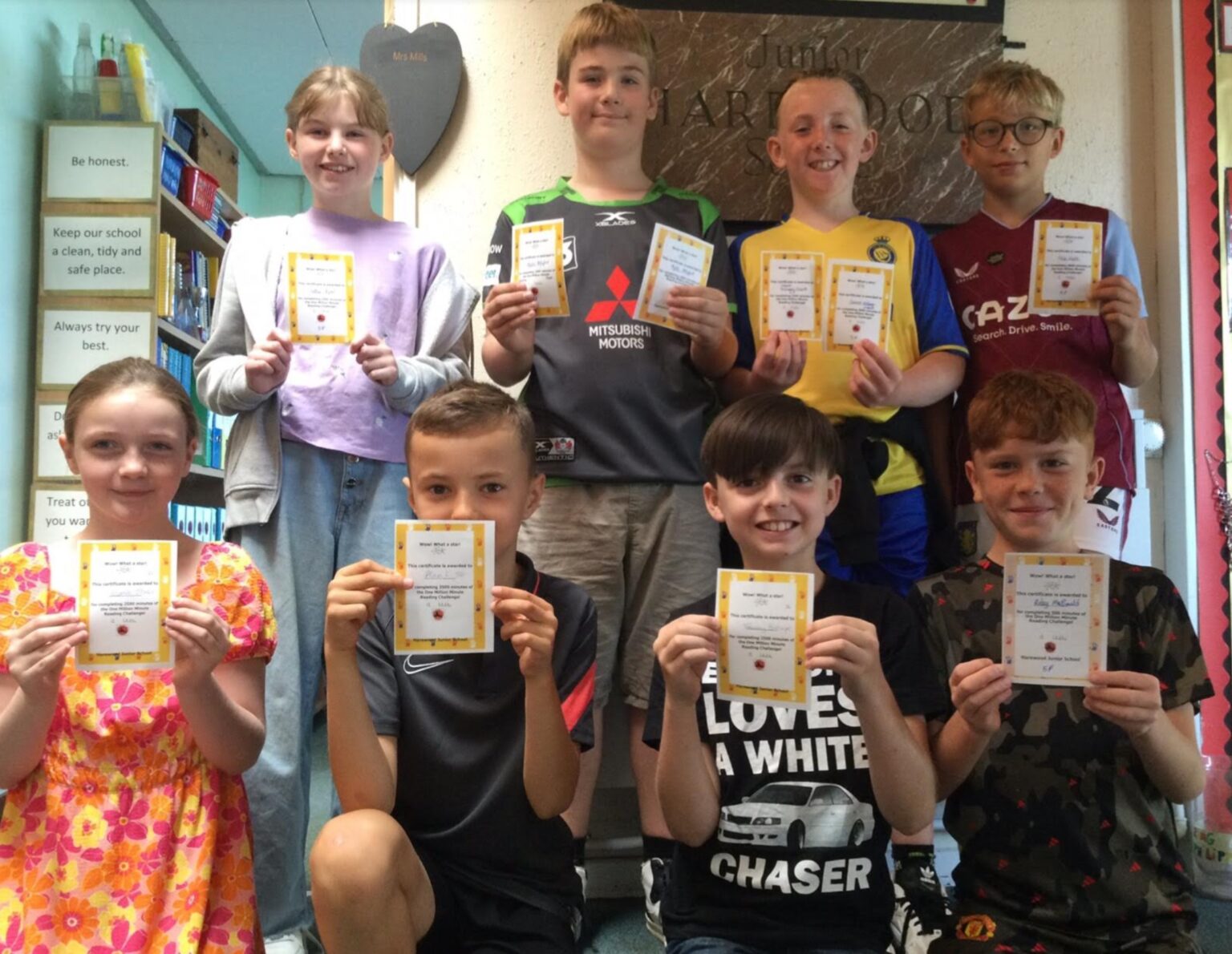 Reading Challenge Certificate Winners – Harewood Junior School